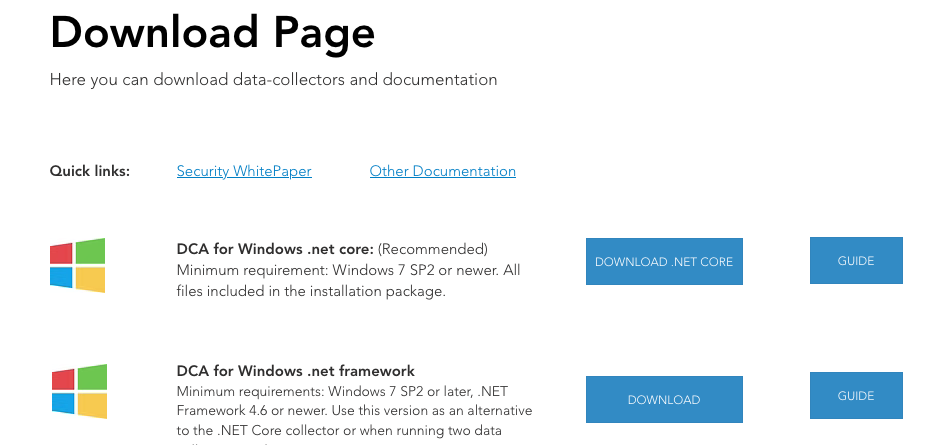 Need to install the data collector again on a new computer. – Help center